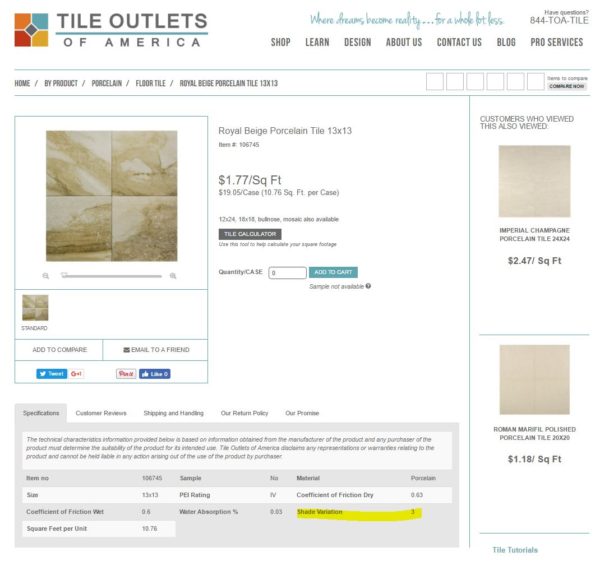 How to Deal with Shade Variation in Porcelain and Ceramic Tile | The ...